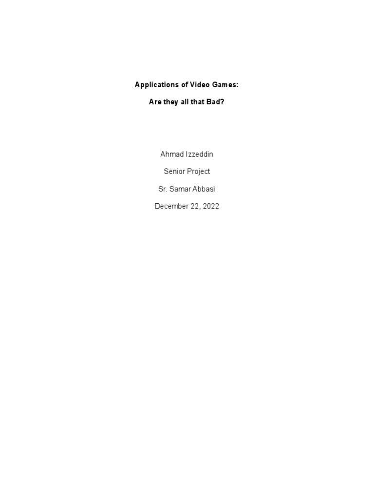 Ahmad Izzeddin Senior Project Final Paper | PDF | God In Islam | Muhammad