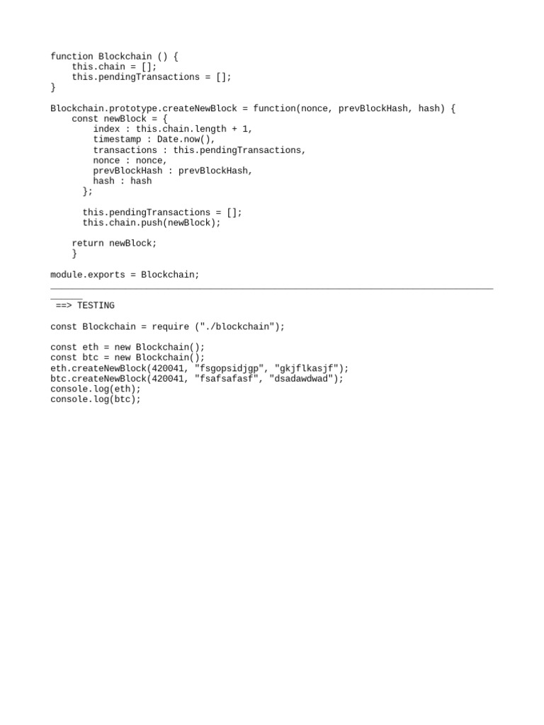 Blockchian Code | PDF