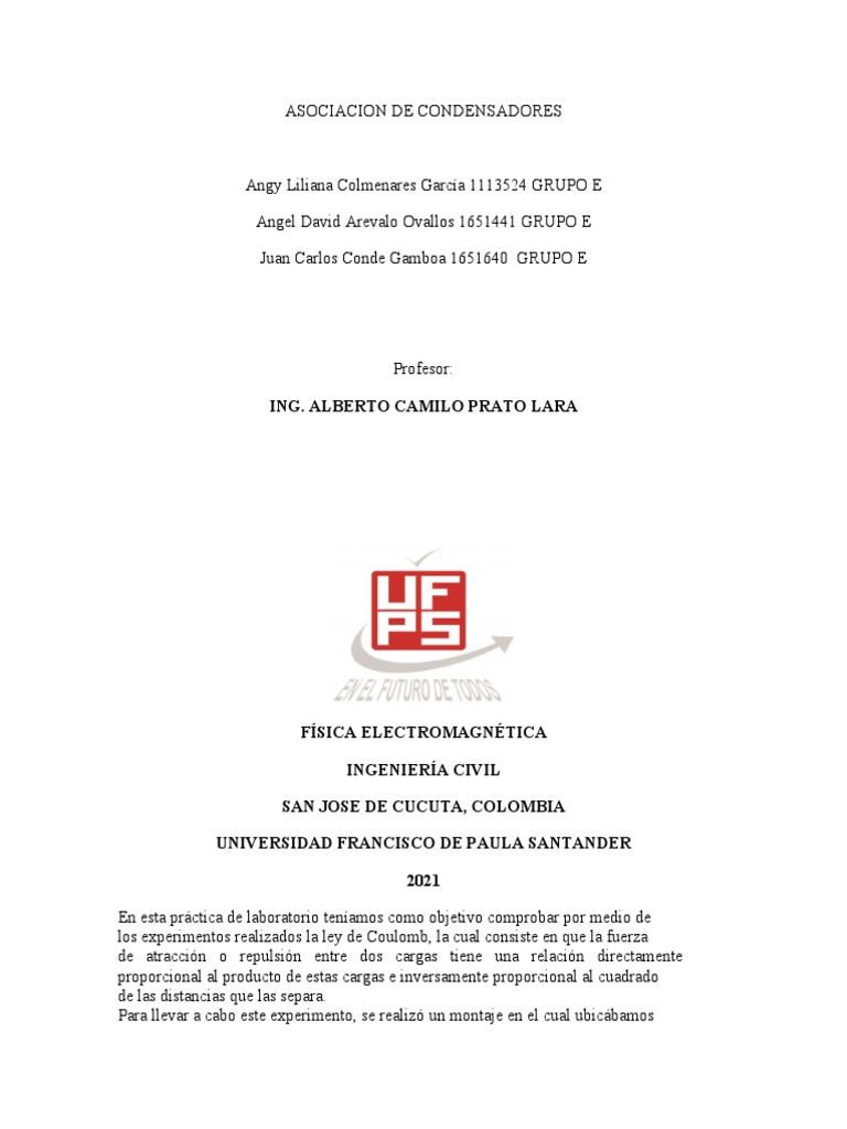 Asociacion de Condensadores LB4 | PDF