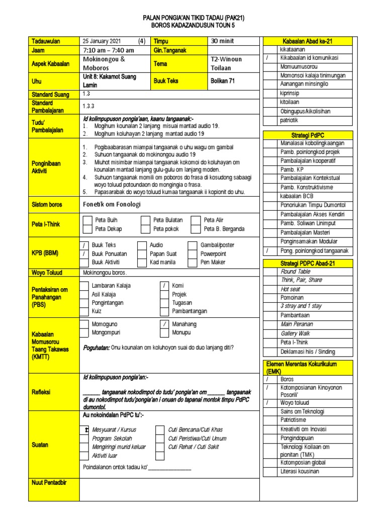 RPH T5 Unit 8 Kakamot Suang Lamin | PDF
