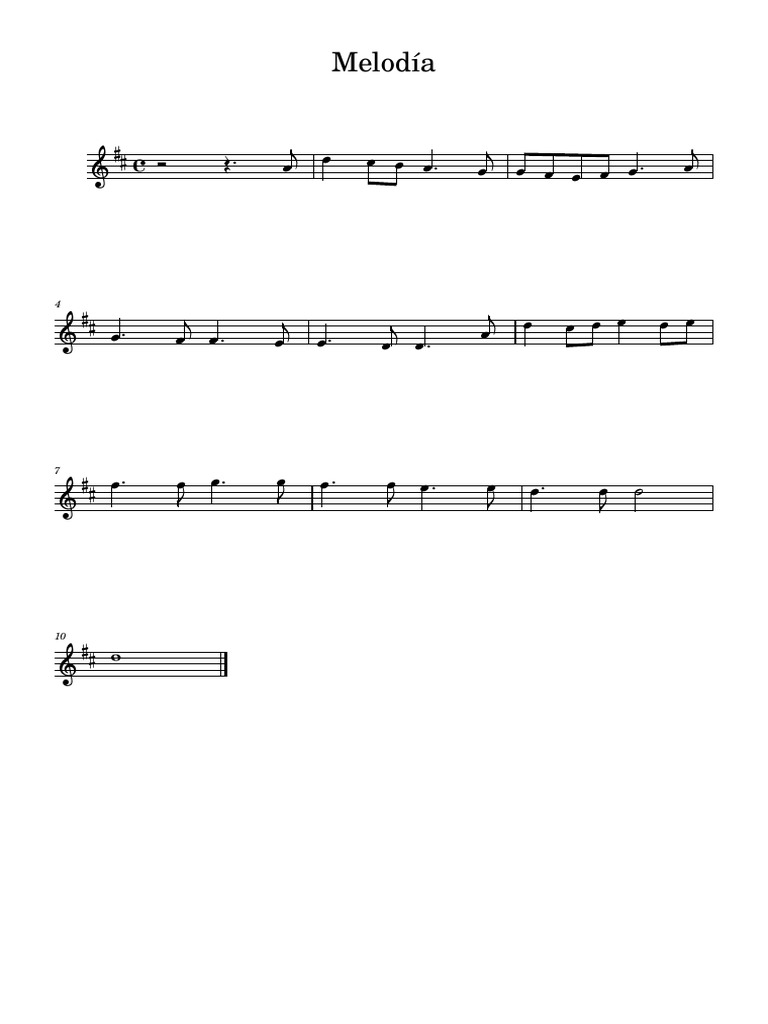 Sheet Music for Melodía | PDF