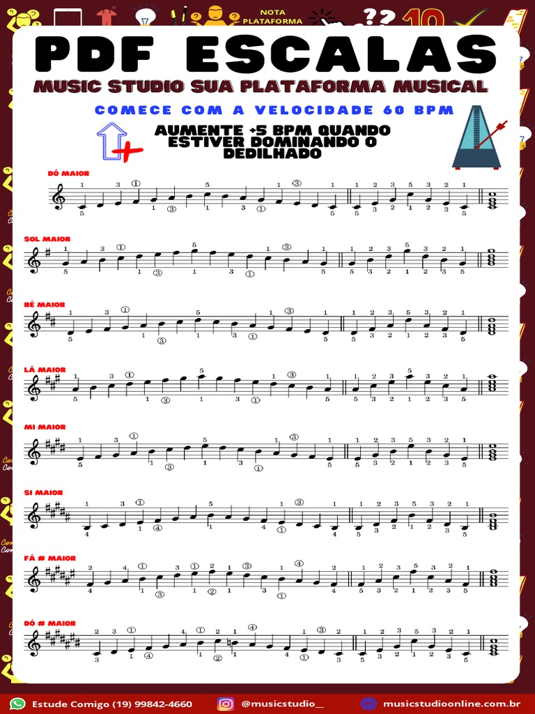 Escalas Maiores Sustenido - Music Studio | PDF
