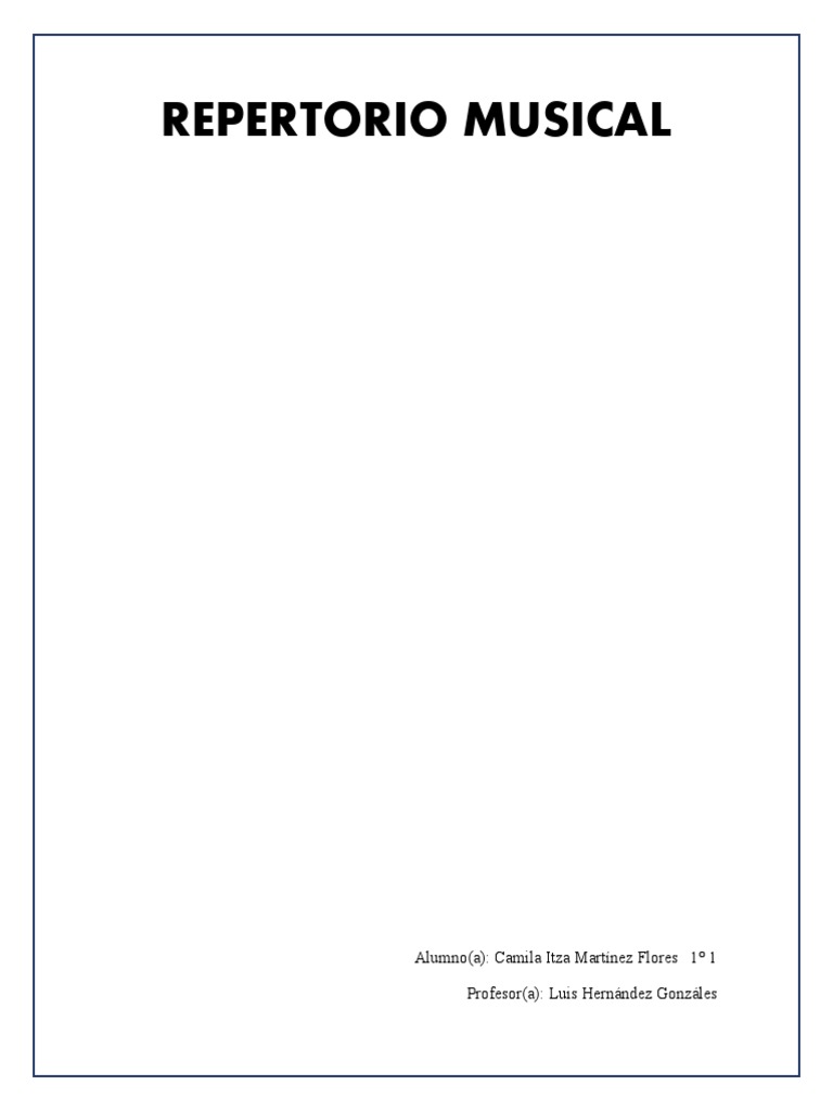 Repertorio Musical | PDF | Poesía | Clásicos