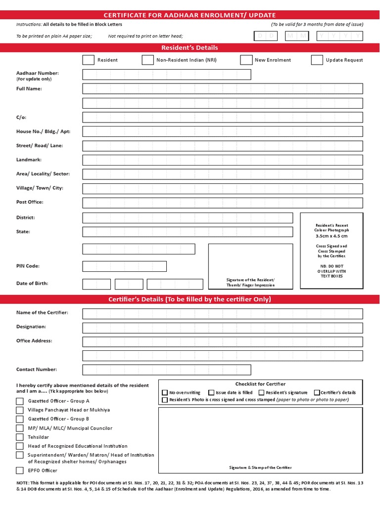 Aadhaar Annexure | PDF