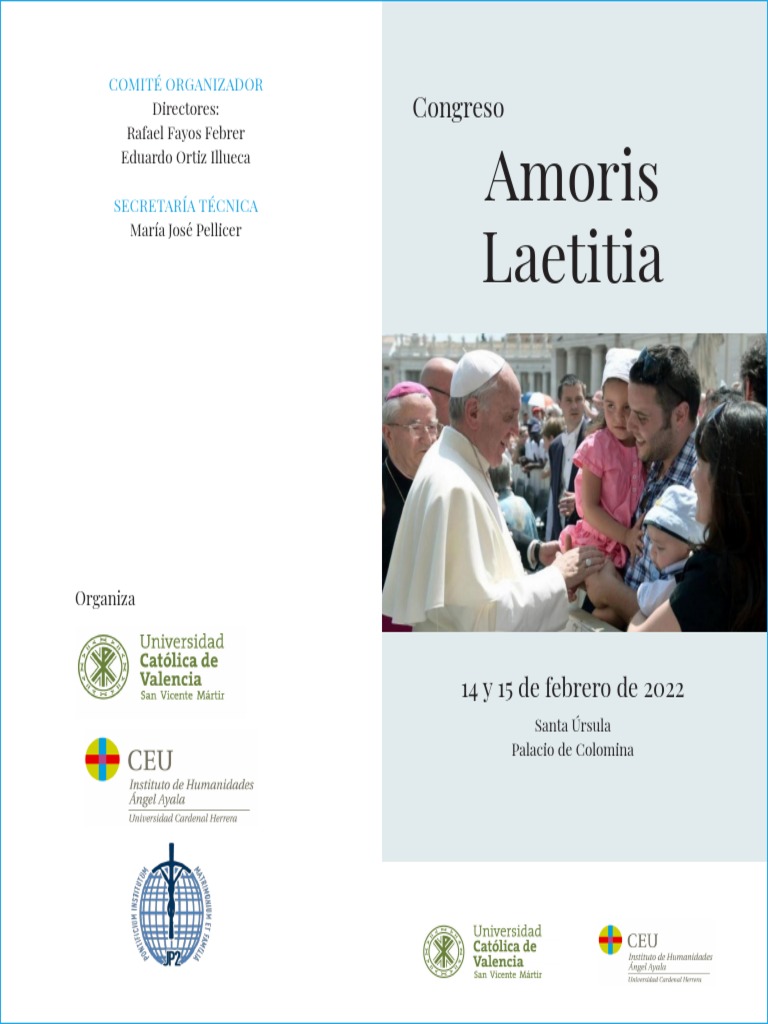 Triptico CONGRESO - Amoris Laetitia | PDF | Iglesia Católica