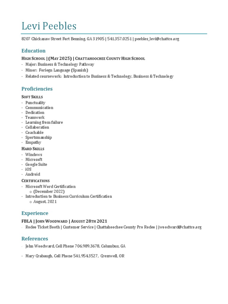 Levis Resume PDF | PDF