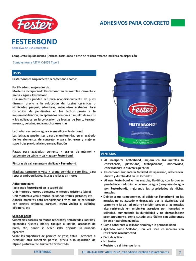 Festerbond | PDF | Cemento | Hormigón