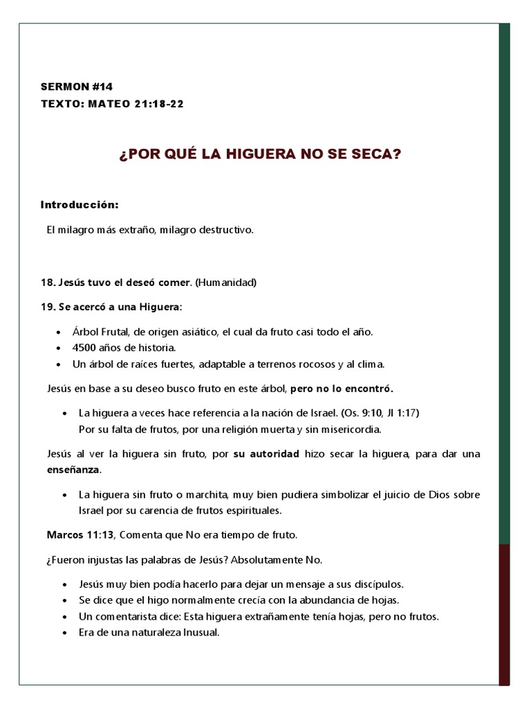 Porque La Higuera No Se Seca | PDF | Oración | Jesús