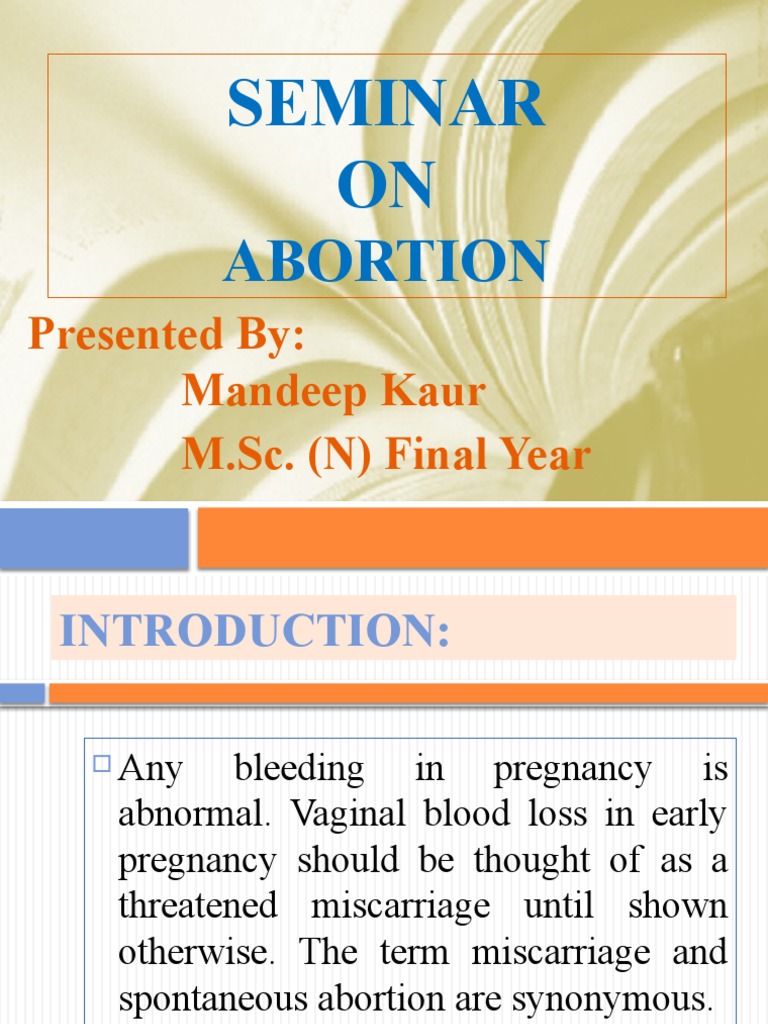 Abortion .. | PDF | Miscarriage | Pregnancy