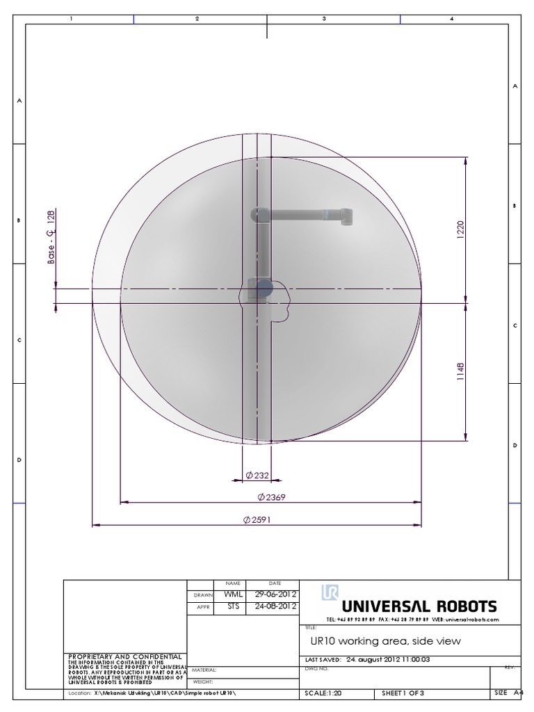 UR10_working_area_and_dimensions | PDF