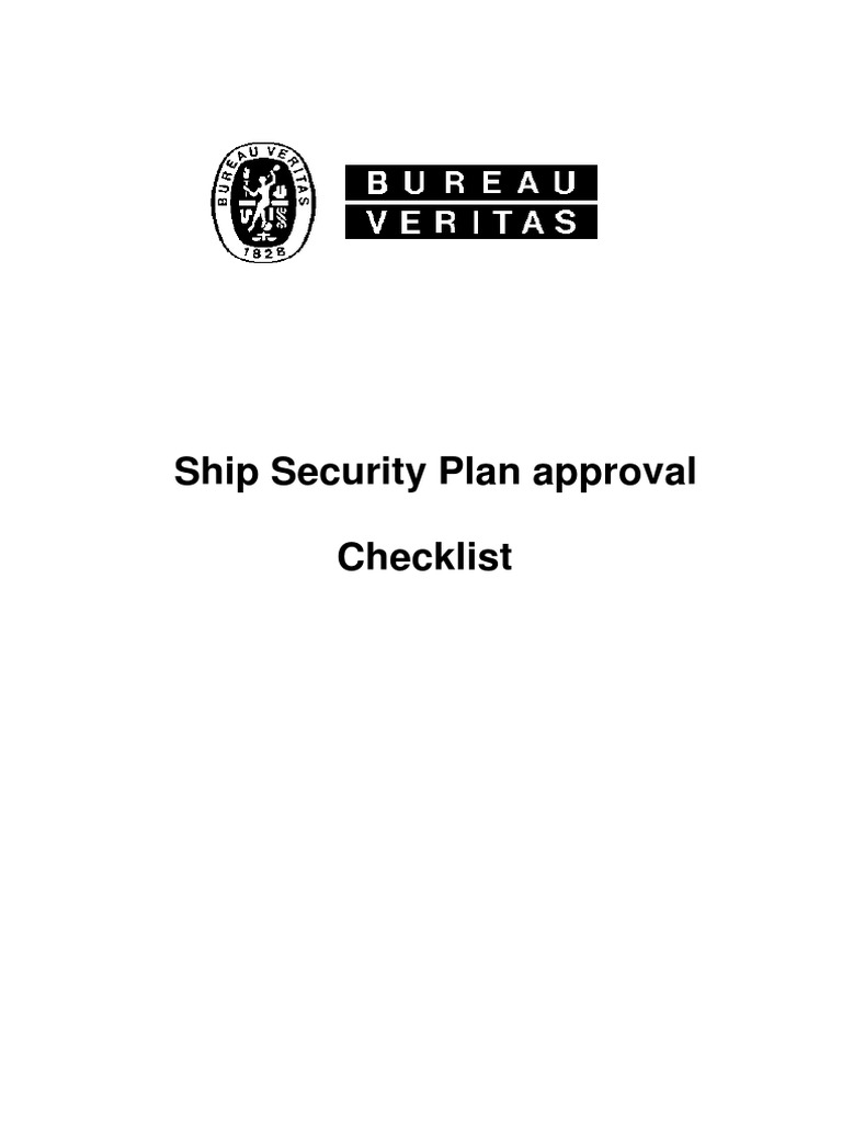Ship Security Plan Approval Checklist | PDF | Cargo | Dangerous Goods
