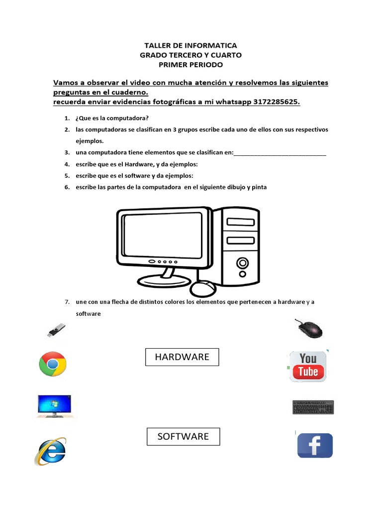 Taller de Informatica Tercero y Cuarto | PDF
