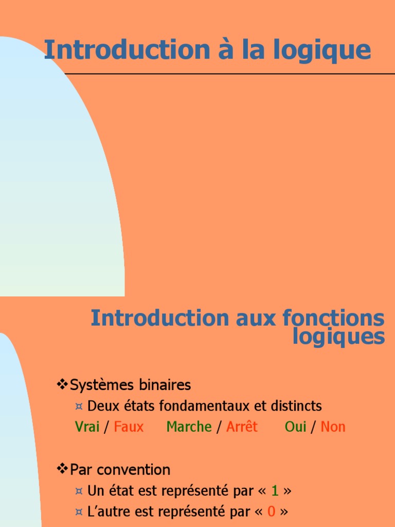 1-Cours Logique | PDF | Algèbre de Boole (logique) | Enseignement des mathématiques