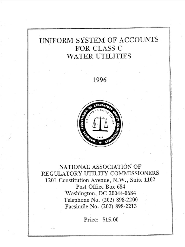 Uniform System of Accounts For Class C Water Utilities | PDF | Depreciation | Money