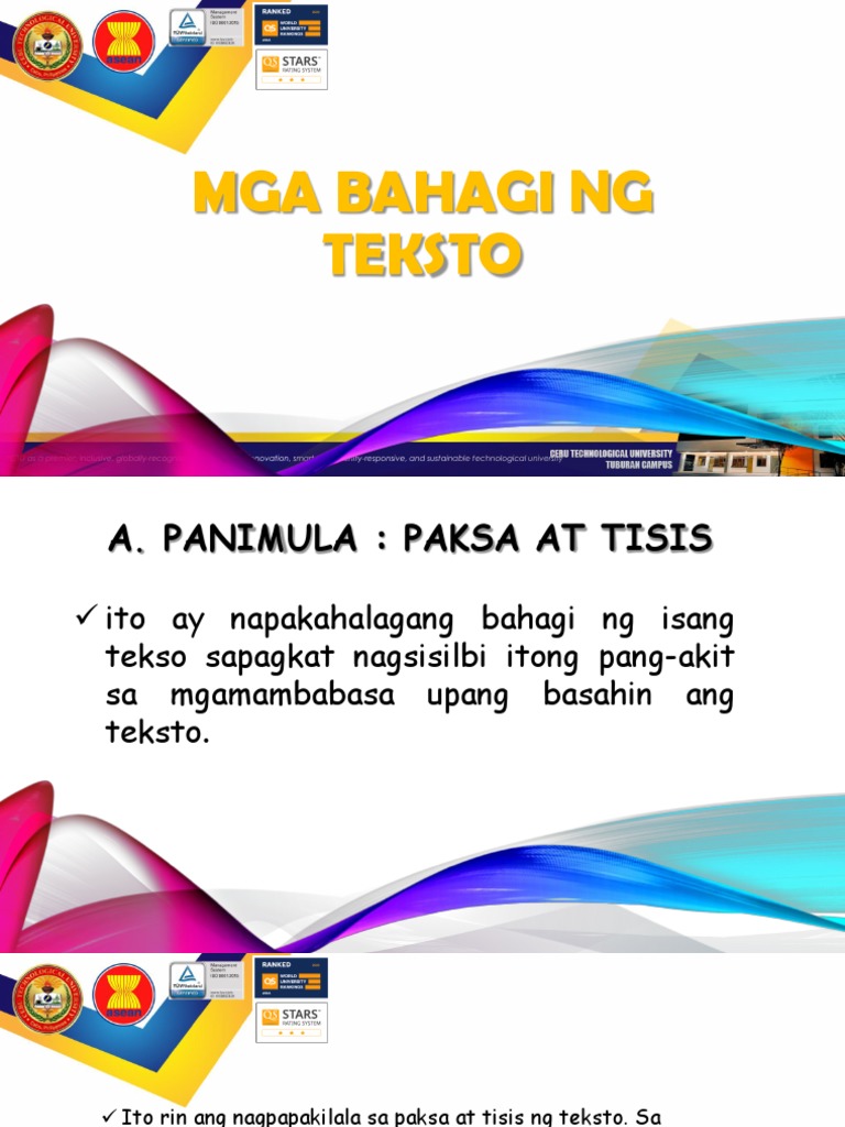 Mga Bahagi NG Konsepto | PDF