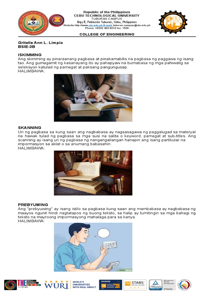 Istilo Sa Pagbasa | PDF