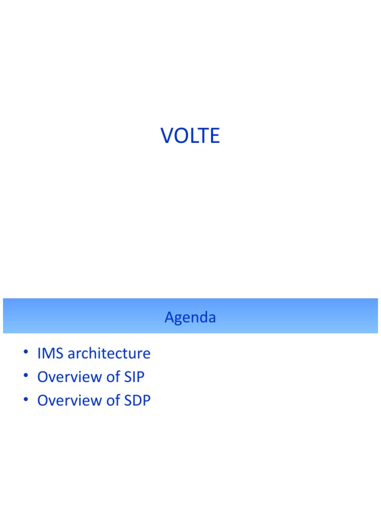 Volte Ims Architecture and Sip Signalling | PDF | Ip Multimedia ...
