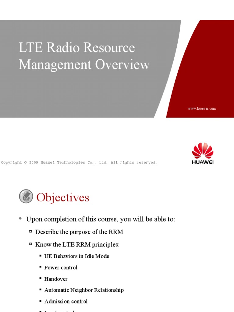 2 LTE Radio Resource Management Overview | PDF | Quality Of Service ...