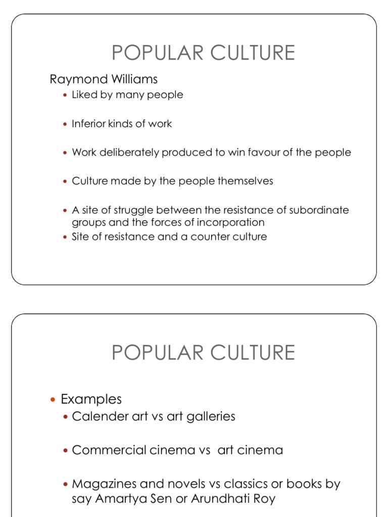 Mass Culture Ppt