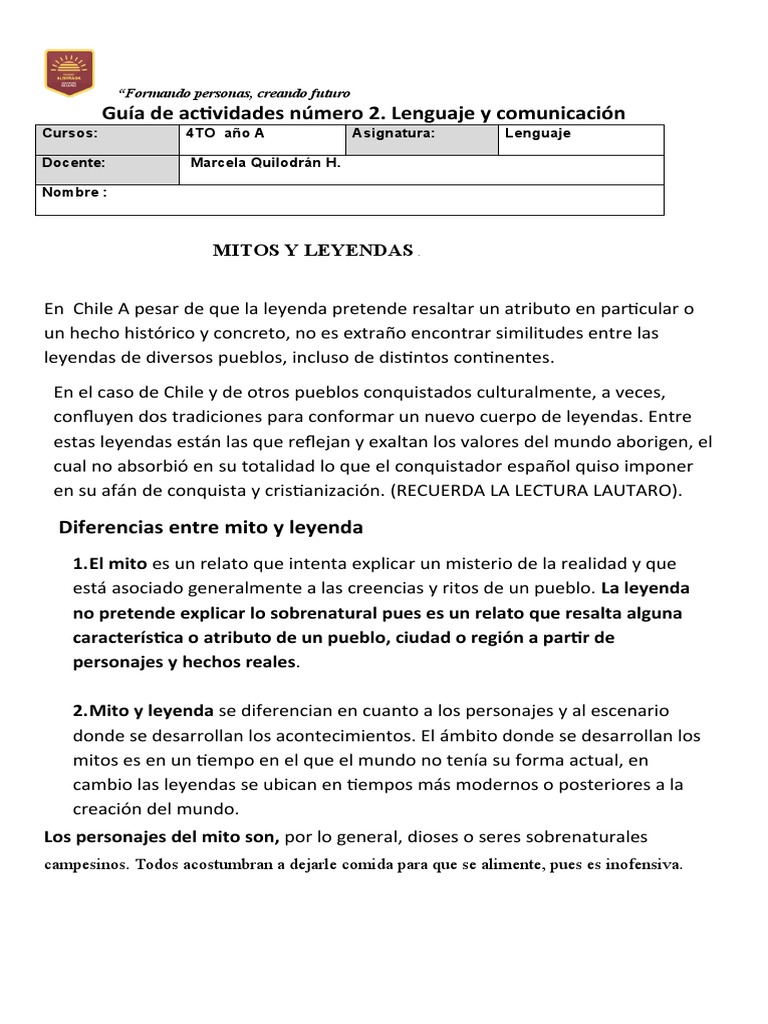 Mitos y Leyendas 2 | PDF | Leyendas | Mitología