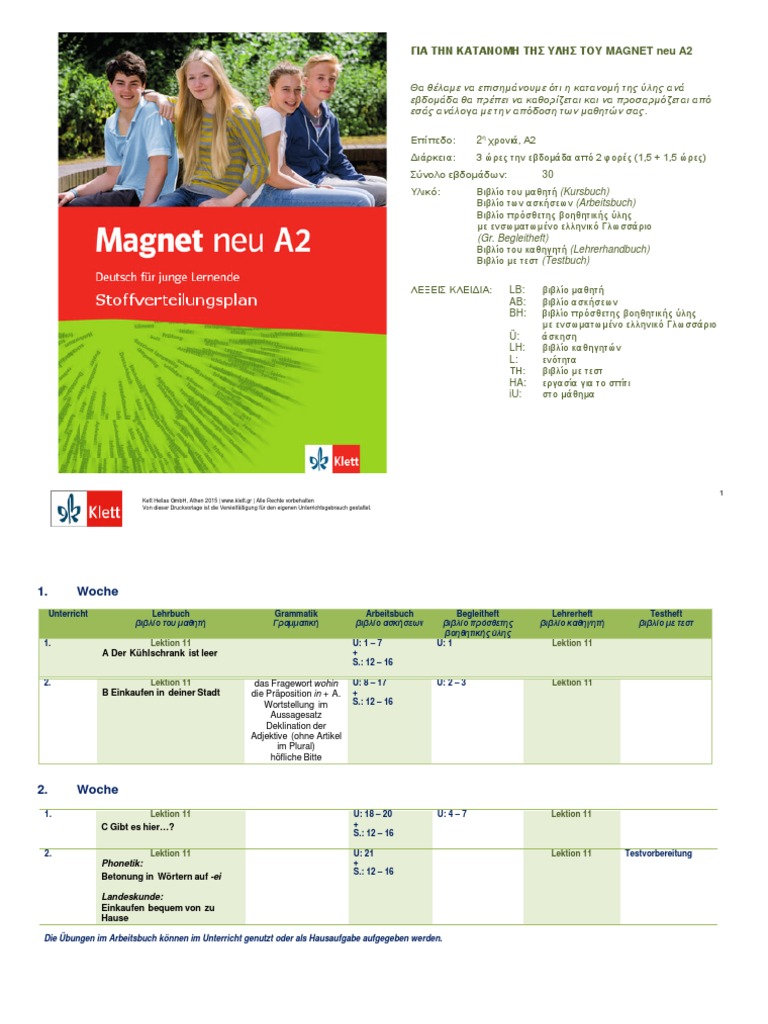 Magnet A2 Neu Stoffverteilungsplan | PDF