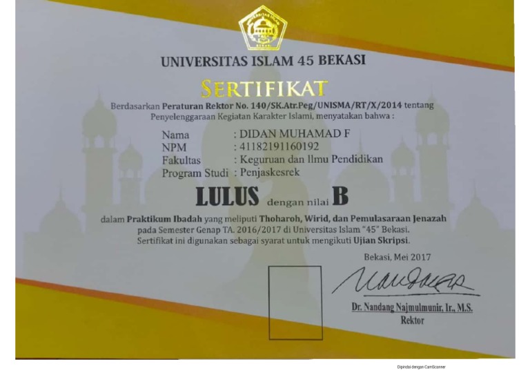 Sertifikat Praktek Ibadah | PDF