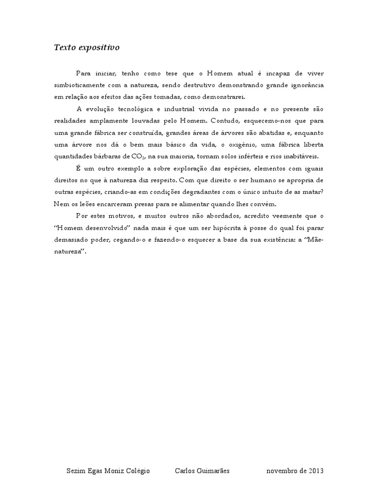 TEXTO-EXPOSITIVO Natureza | PDF