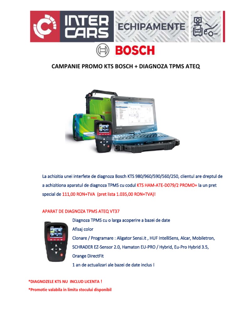 Campanie Promo Kts Bosch + Diagnoza Tpms Ateq: Kts Ham-Ate-D079/2 ...