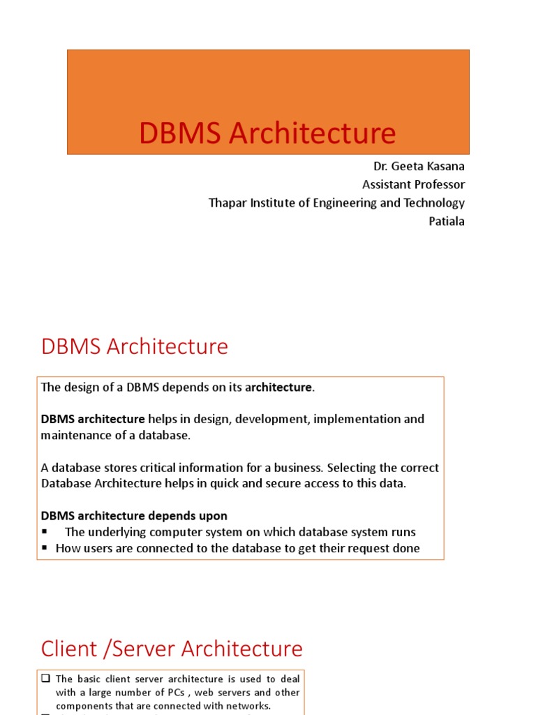 L03 Dbms Architecture Pdf Databases Database Schema 3804