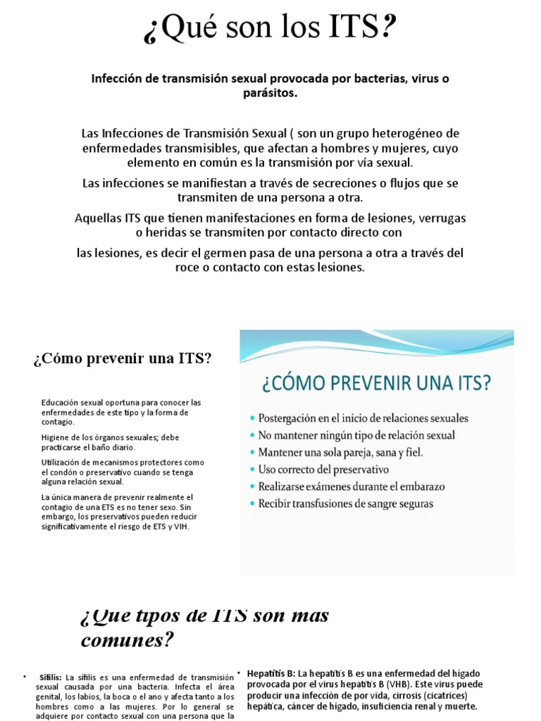 Qué son los ITS | PDF | Infección transmitida sexualmente | Hepatitis B