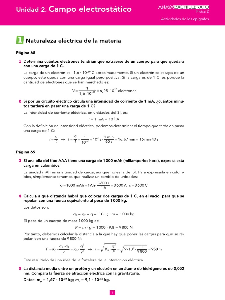 02 Solucionario | PDF | Vector Euclidiano | Campo eléctrico