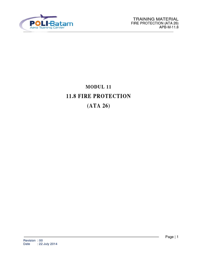 M11vol4 - 8 Fire Protection - Ata 26 | PDF | Thermocouple | Smoke