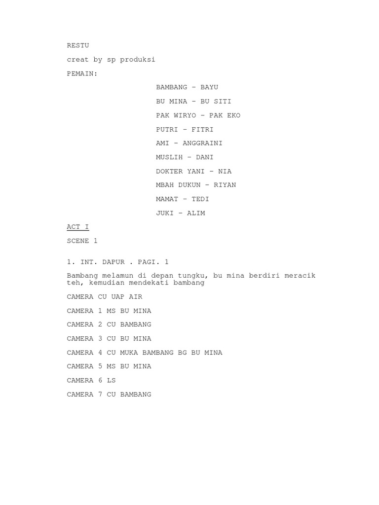 Restu 1 Film | PDF