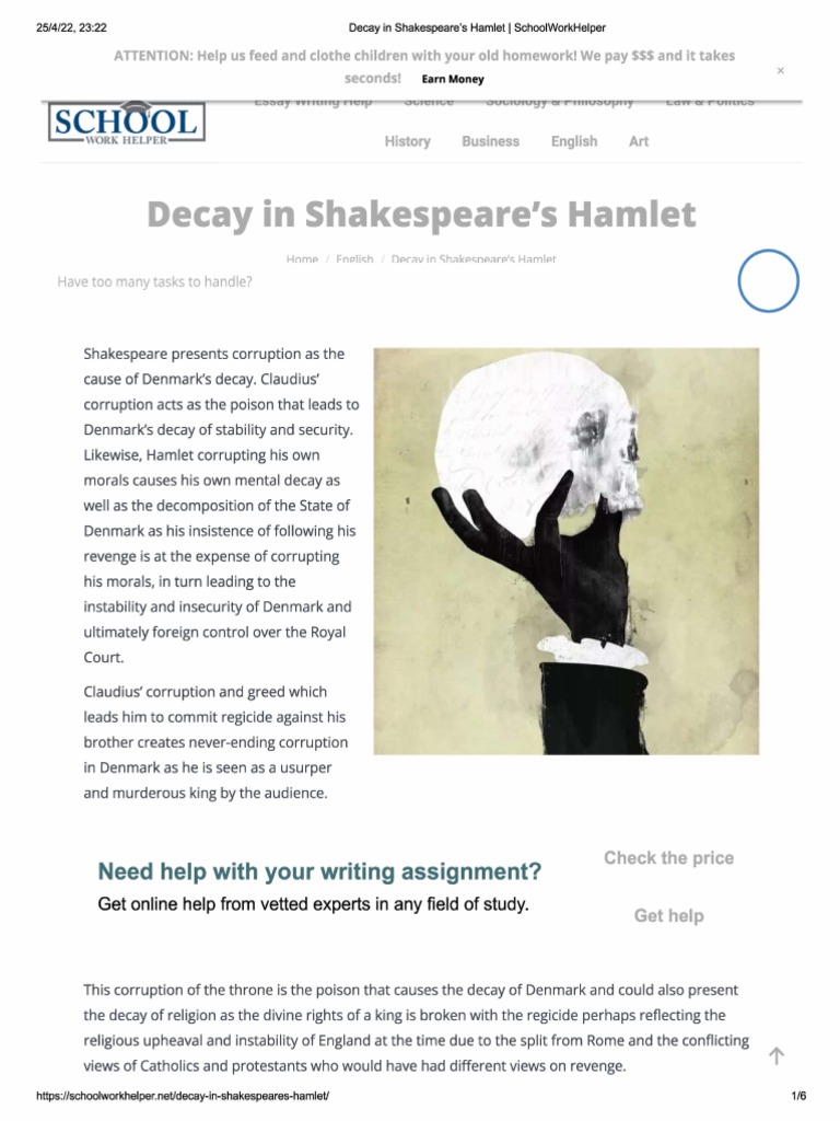 Denmark Decay and Corruption | PDF | Hamlet | Shakespearean Tragedies