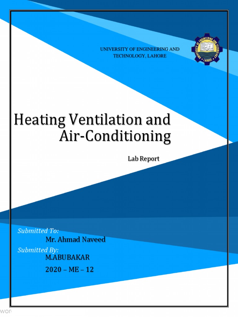 HVAC LAB Report | PDF | Heat Pump | Heat Exchanger