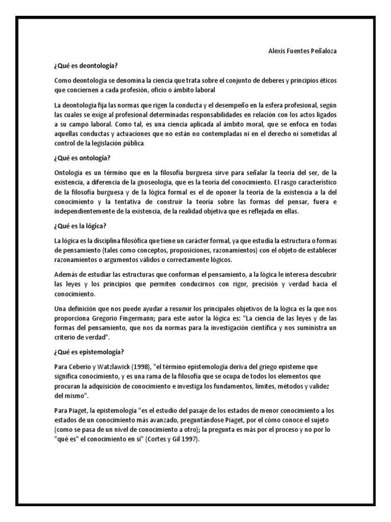 Alexis Fuentes PeÃ Aloza | PDF | Lógica | Pensamiento