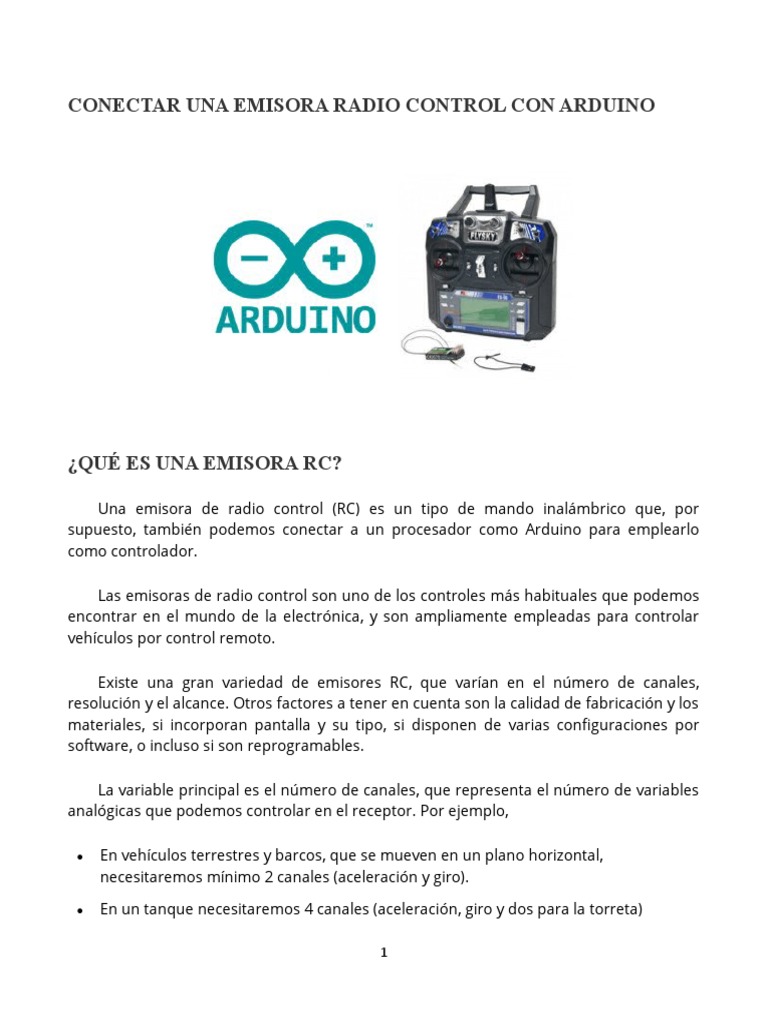 Conectar Emisora RC a Arduino | PDF | Radio | Control remoto