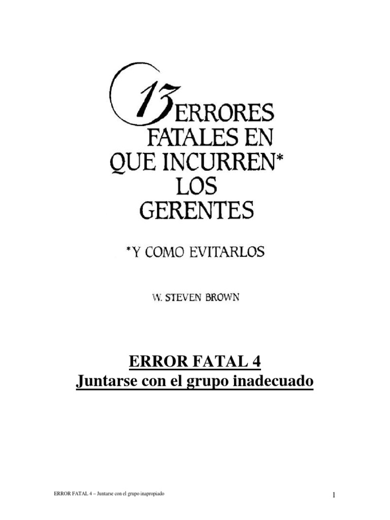 Error Fatal 04 | PDF | Lealtad | Douglas Mac Arthur