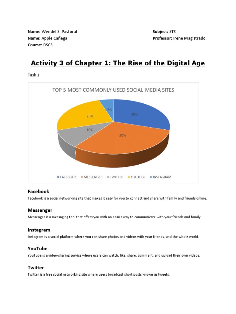 STS Activity 3 | PDF | You Tube | Facebook