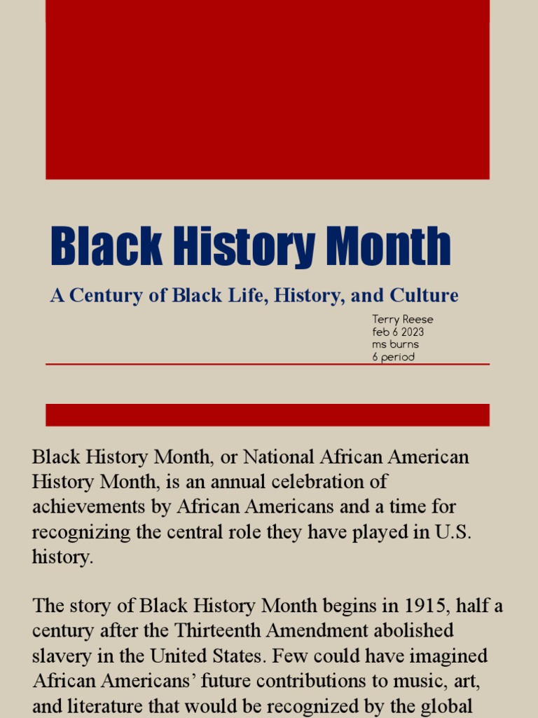 Black History Power Point | PDF | African American History | The United ...