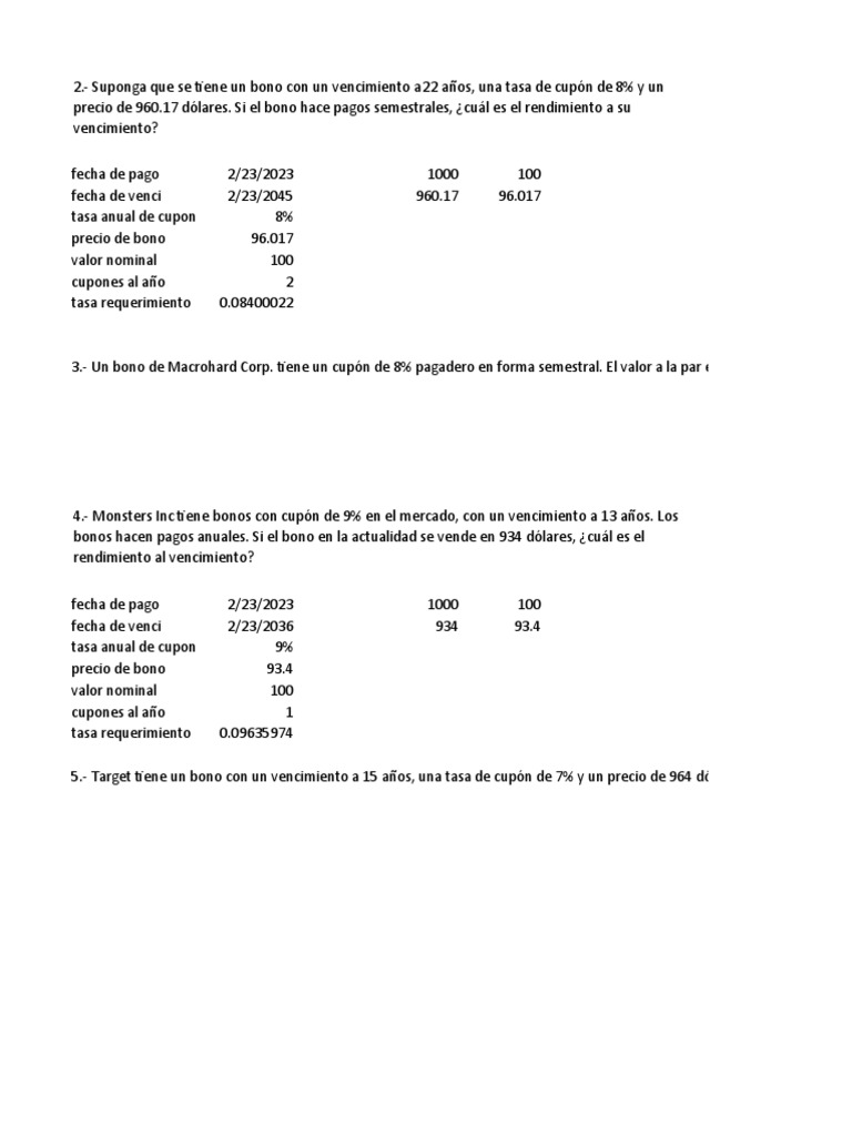 Bonos Practica | PDF