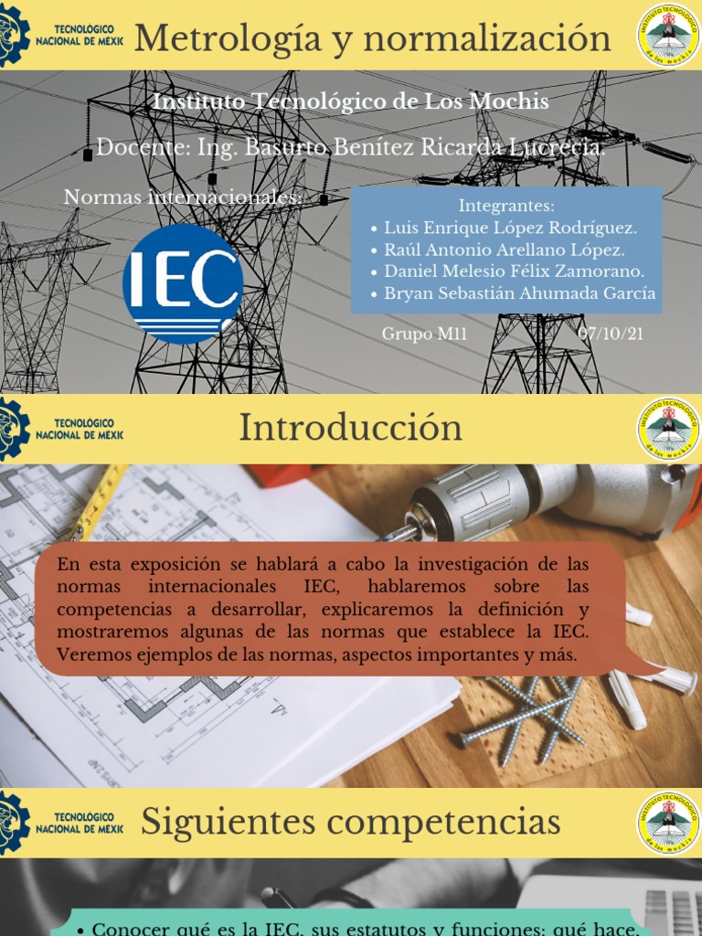 Normas Internacionales Iec | PDF | Ingenieria Eléctrica