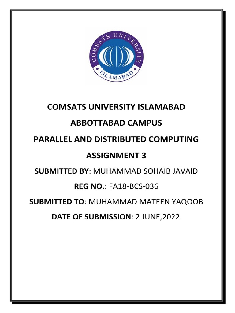 PDC Assignment 3 | PDF | Message Passing Interface | Input/Output