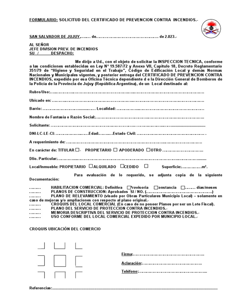 Acta y Solicitud de Inspeccion Dpi 21 | PDF