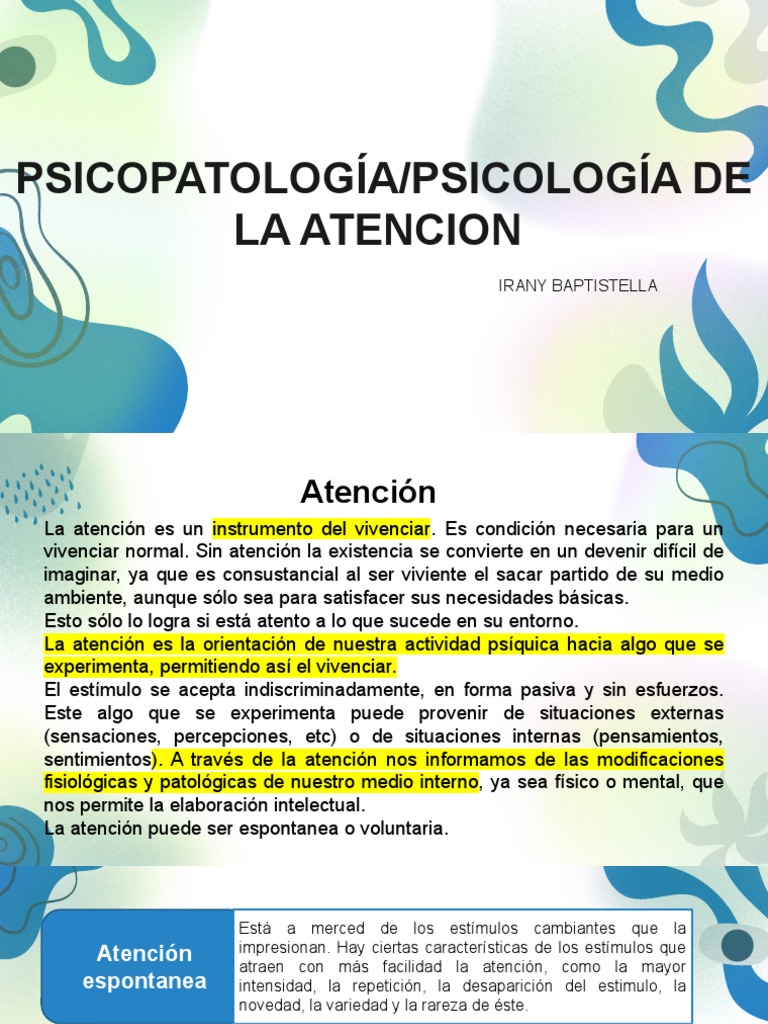 clase 10 | PDF | Memoria | Atención