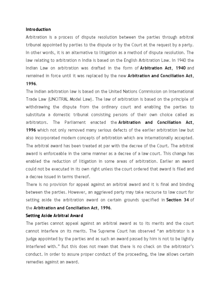 Understanding Arbitration Awards in India | PDF | Arbitration ...