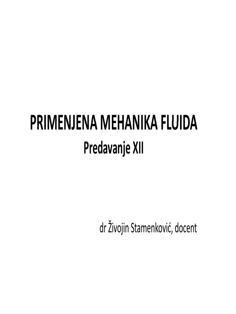 Mehanika Fluida P12 | PDF