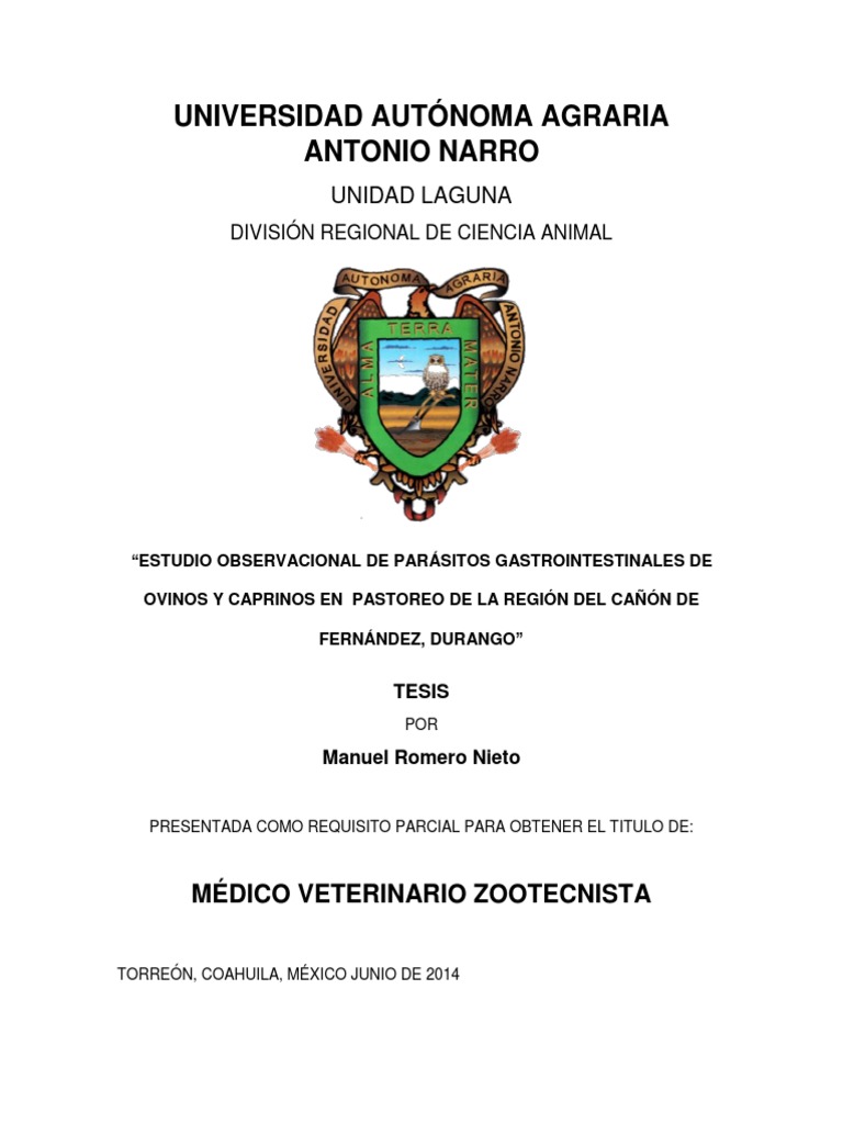Universidad Autónoma Agraria Antonio Narro: Unidad Laguna | PDF ...