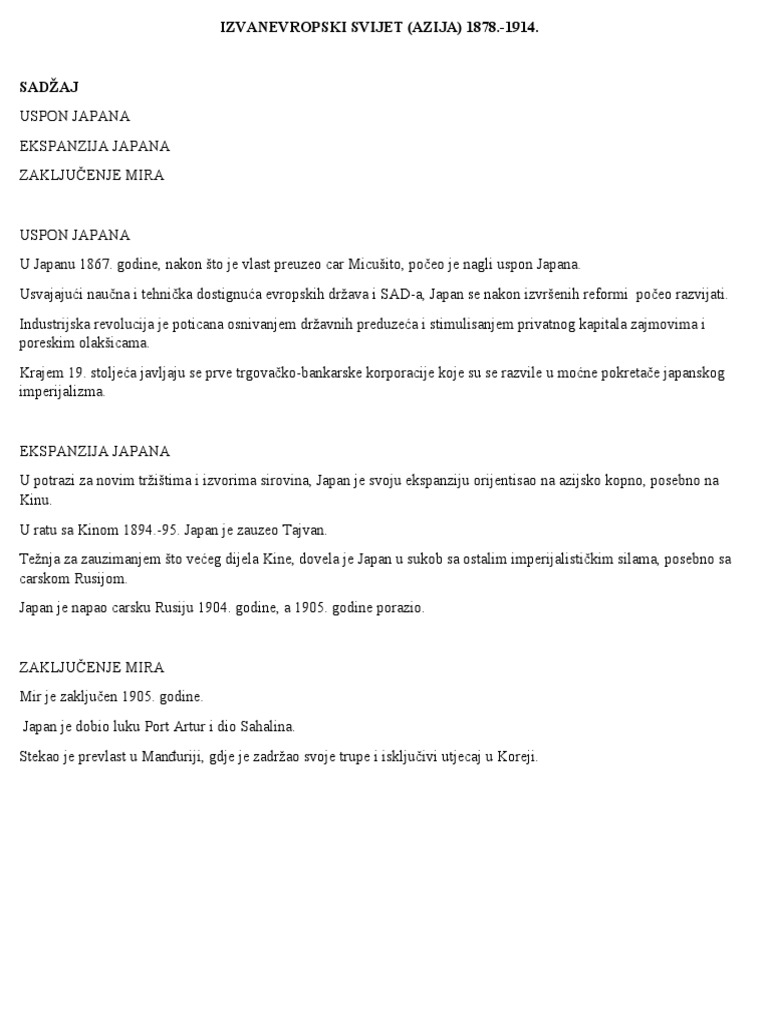 Izvanevropski Svijet | PDF