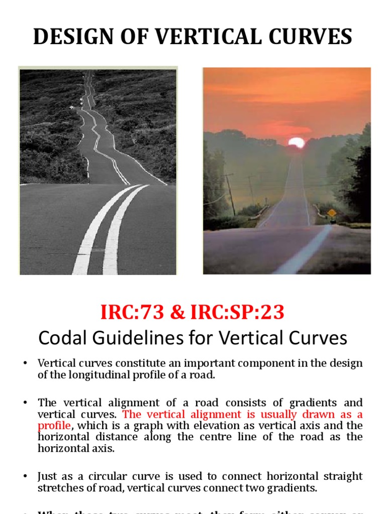 Geometric Design 7 - DESIGN OF VERTICAL CURVES | PDF | Transport | Transport Infrastructure